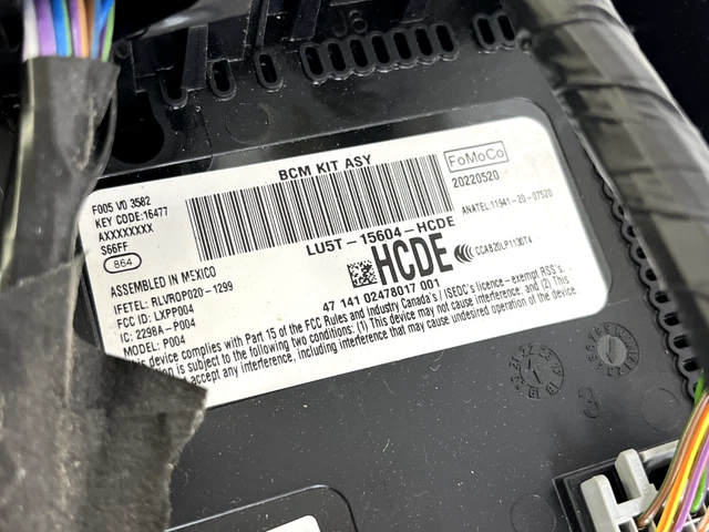 2022 FORD ESCAPE Body Control Module Bcm Fuse Box Lu5T-15604-Hcde Oem ...