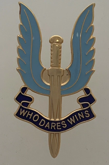 BRITISH ARMY SPECIAL AIR SERVICE S.A.S. Enamelled Lapel Badge Pin ...
