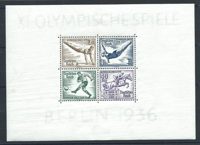 ALLEMAGNE EMPIRE BLOC N°4* (MH) 1936 - J.O de Berlin EUR 36,00 ...