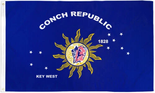 KEY WEST FLAG 3x5ft flag of Conch Republic Conchs flag 3x5 House flag ...