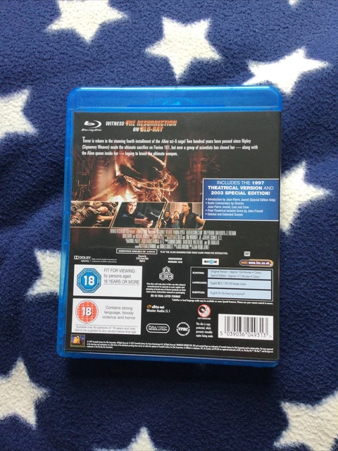 ALIEN RESURRECTION (1997) Blu-Ray Sci-Fi Horror Movie Sigourney Weaver ...