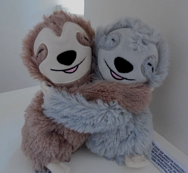 NEW LOOK MICROWAVEABLE Hottie Soft Toys : Pair of Cuddling Sloths vgc 2 ...