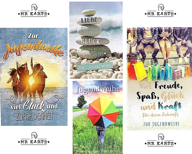KARTE ZUR JUGENDWEIHE mit Umschlag Gruß- Glückwunschkarte Jugendweihekarte EUR 2,95 - PicClick DE