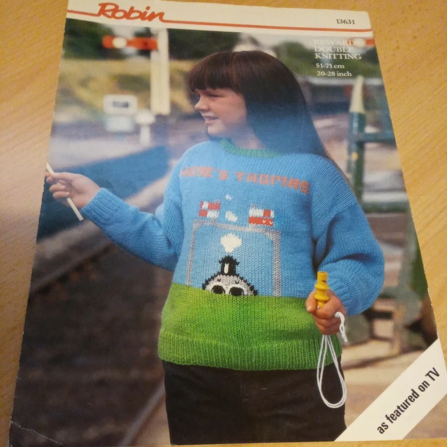 HERE'S THOMAS THE tank Knitting Pattern For Jumper Robin 13631 DK train ...