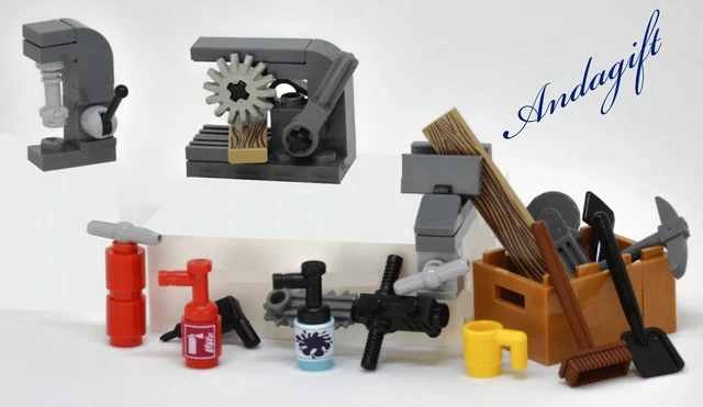 PIÈCES LEGO NEUVES machines-outils garage - scie circulaire, perceuse ...
