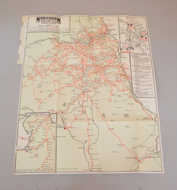 BUS COACH TIMETABLE Route Map Northern General Transport Co. £10.00 ...