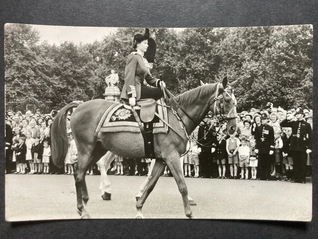 H.M. QUEEN ELIZABETH II Riding Horse Real Photo Vintage Royalty ...