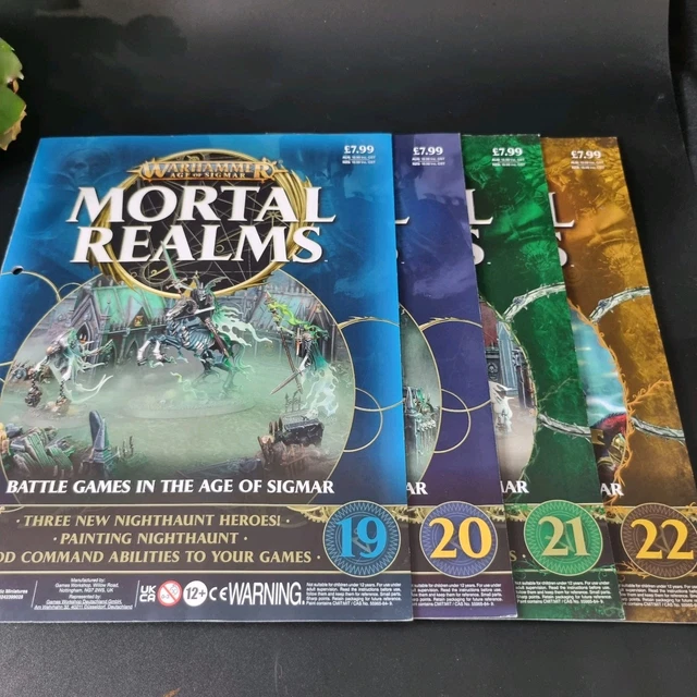 AGE OF SIGMAR Mortal Realms Magazines 19 20 21 22 Battle Games £6.99 ...