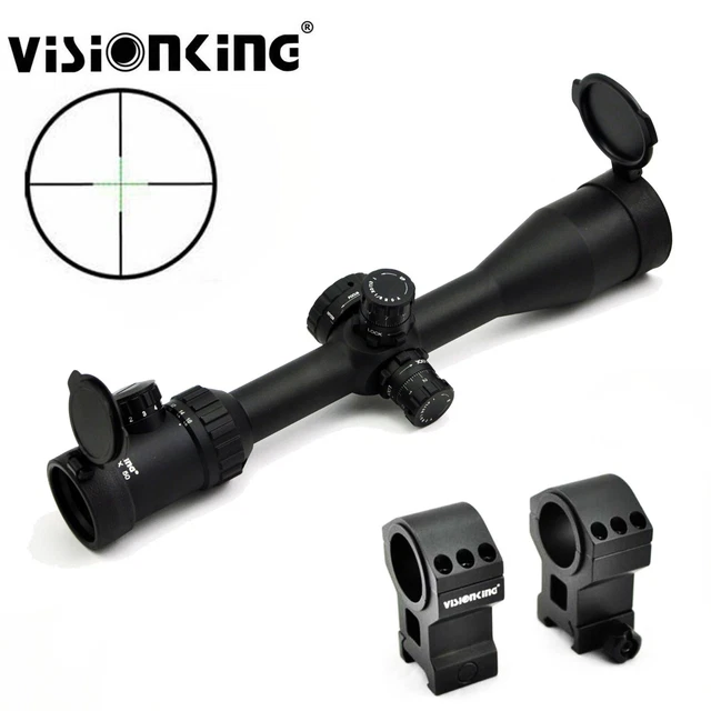 VISIONKING 4-16X50 HUNTING Rifle Scope Military Reticle Picatinny Mount ...