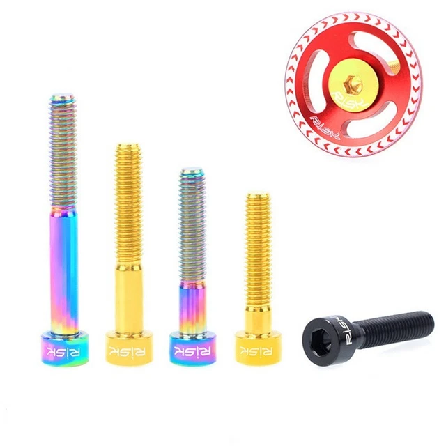 RISK ALLOY BIKE Headset Bolt Bicycle/Stem Top Cap Screw M6x30/35/40/50 ...