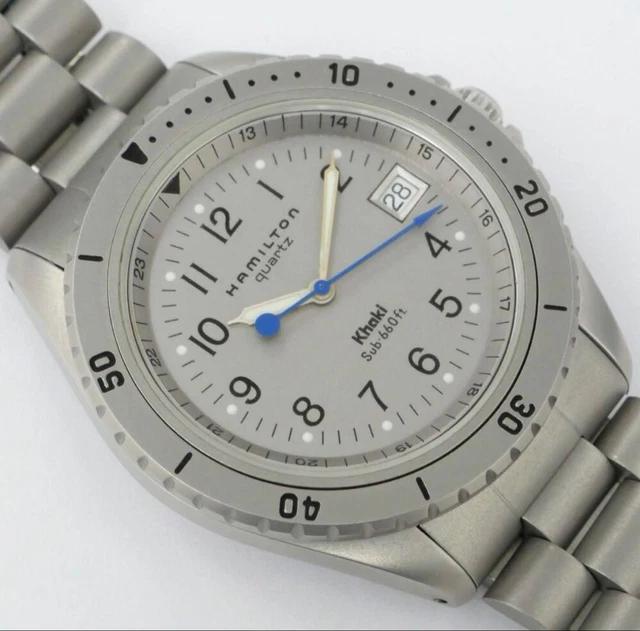 MONTRE HAMILTON KHAKI Sub Atlantic Quartz 9745B Diver Limited 500 ...