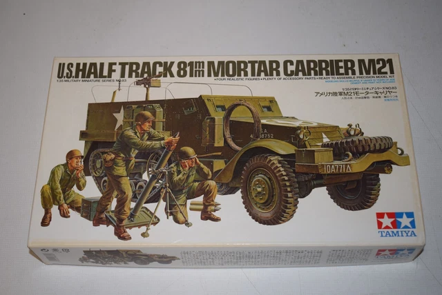 TAMIYA 35083 M21 US 81mm Mortar Carrier Half Track 1:35 NEU mit OVP EUR ...