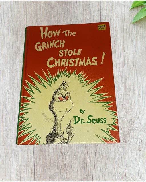 RARO OVERSIZE DR. Seuss How The Grinch Stole Christmas VINTAGE 1957 libro copertina rigida EUR ...