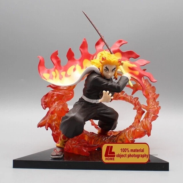 ANIME DEMON SLAYER Rengoku Kyoujurou Fire Flame Battle action Figure ...