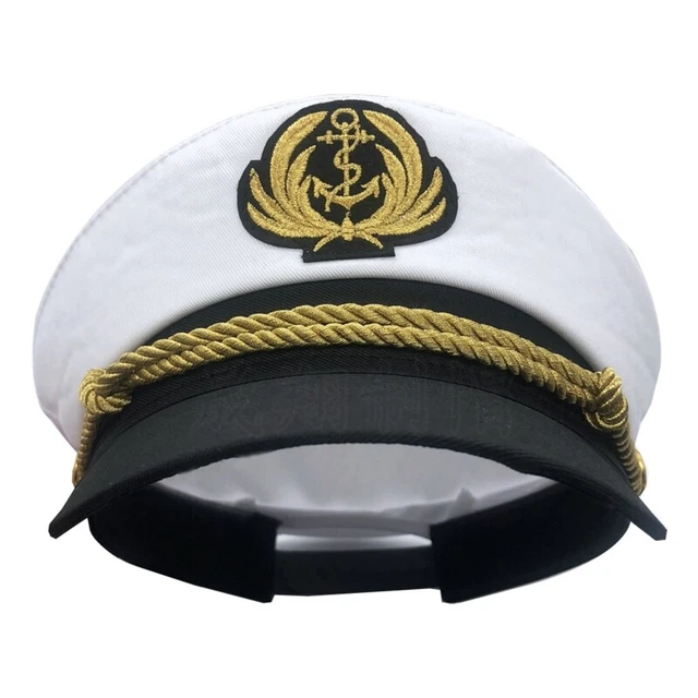 YACHT CAPTAIN HAT Sailor Captain Costume Men Sailor Cap Beanie Navy ...