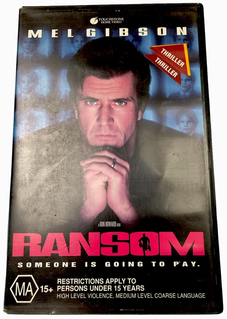 RANSOM VHS MEL Gibson Video Cassette Tape Black Big Box PAL MA15+ 1996 ...