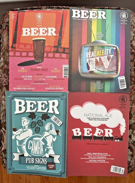 FOUR ISSUES OF "Beer" Magazine, UK Publication - 2012, 2013, 2014 ...