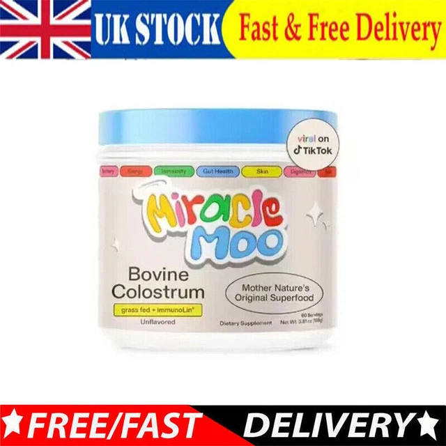 MIRACLE MOO BOVINE Colostrum Powder (60 Servings) UK Stock!! £12.86 ...