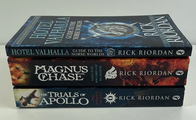RICK RIORDAN BUNDLE Hotel Valhalla Magnus Chase Sword Of Summer Trials ...