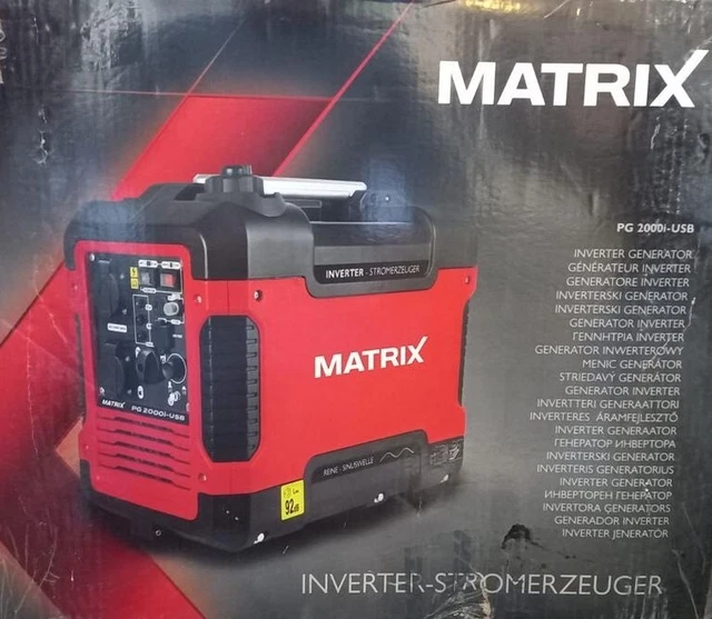 MATRIX PG2000I-USB INVERTER Stromgenerator Benzin Stromerzeuger ...