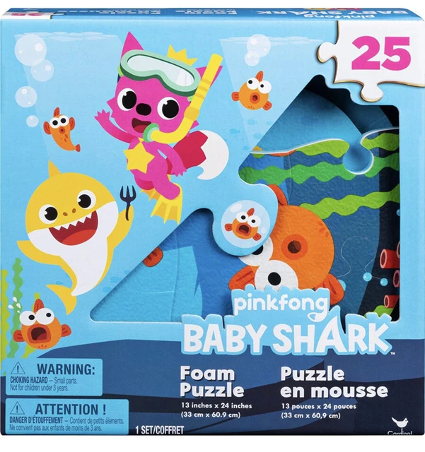 BABY SHARK PINKFONG 25 Piece Foam Puzzle Educational Jigsaw Kids 11 78 baby-shark-pinkfong-25-piece-foam-puzzle-educational-jigsaw-kids-11-78