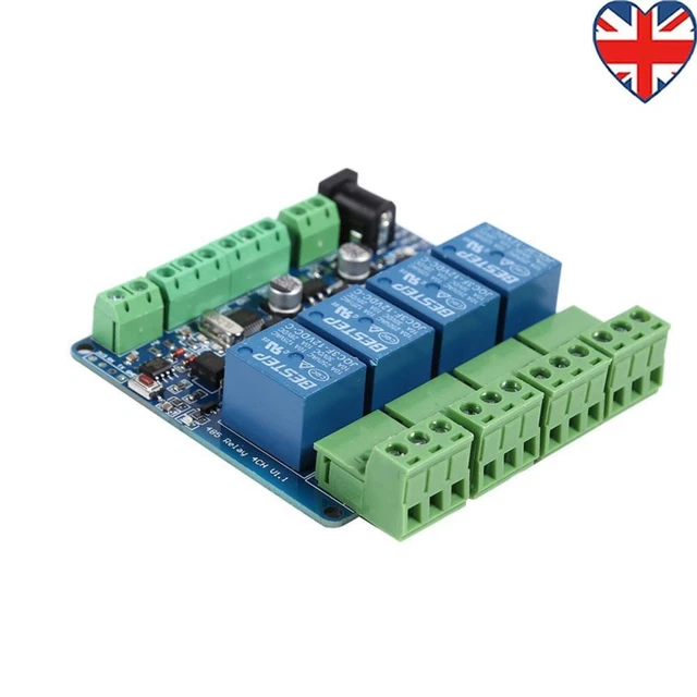 RS485 TTL MODBUS RTU Relay Switch Board 4 Way Optocouplers Isolate Input Output £7.67 - PicClick UK