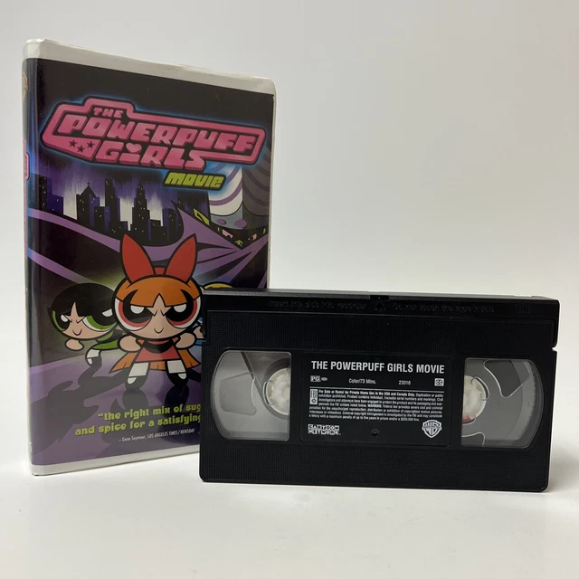 THE POWERPUFF GIRLS Movie VHS Cartoon Network 2002 Clamshell w/ Dexter ...