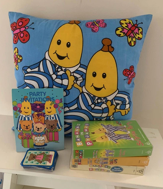 bananas-in-pyjamas-lot-cushion-pillow-invitations-cards-3-vhs