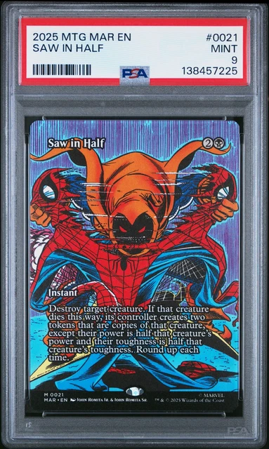 2025 MTG MARVEL'S Spider-Man: Source Material #0021 Saw In Half Psa 9 £ ...