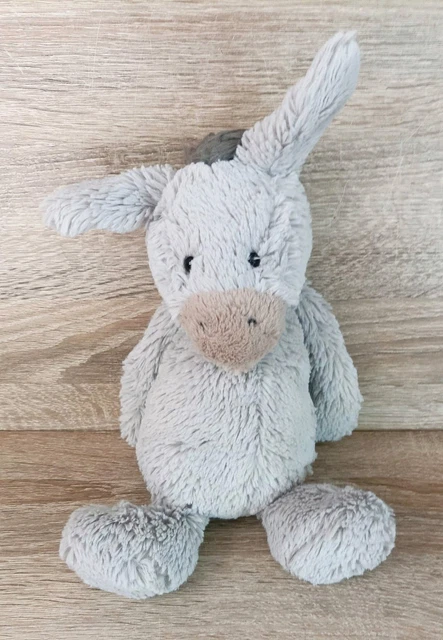 JELLYCAT BASHFUL DONKEY Grey Soft Plush Toy 12" Retired £23.30 ...