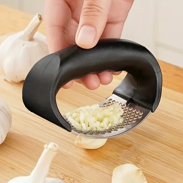GARLIC CRUSHER MANUAL Ring – Black | Stainless Steel Vegetable & Fruit ...