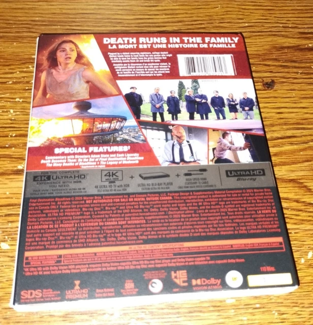 FINAL DESTINATION: BLOODLINES (4K Ultra HD, 2025) w/ slip cover $23.99 ...
