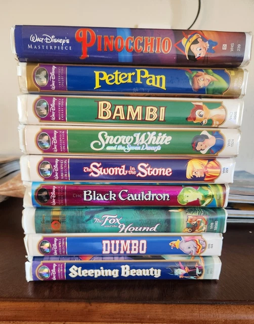 Lot Of 9 Walt Disney Classic Vhs Movies Videos Masterpiece Collection £ 7332