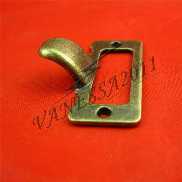 ANTIQUE BRASS DRAWER Label Pull Cabinet Frame Handle File Name Holder 3 ...