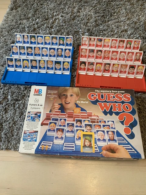 VINTAGE GUESS WHO Board Game 1987 MB Games 100% Complete VGC £14.99 ...