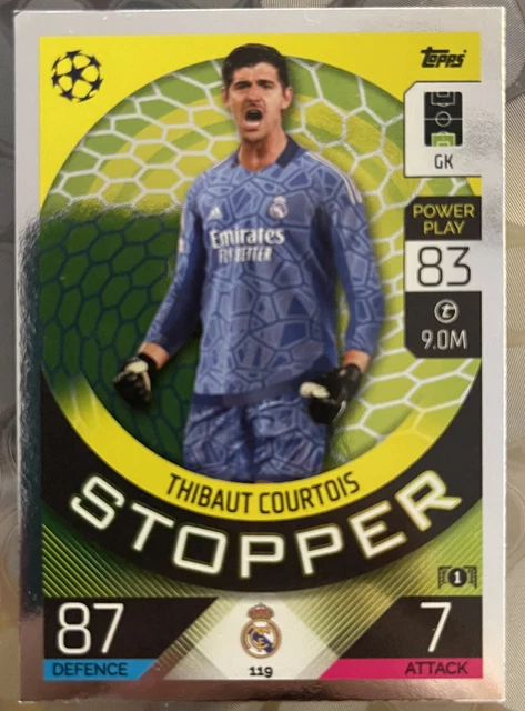 TOPPS MATCH ATTAX 2022-2023 Stopper THIBAUT COURTOIS Card 119 EUR 1,30 ...