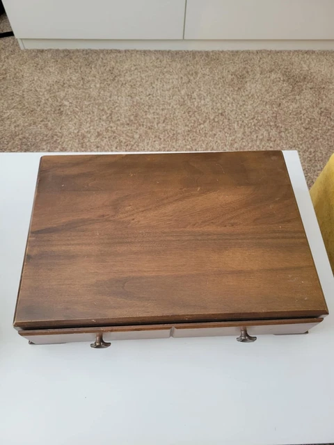 ONEIDA STORAGE CHEST Flatware Wood Case Silverware Box 16x11x3" $45.00 ...