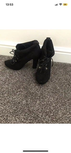 NEW LOOK BLACK High Heel Boot Shoes Size 6 £5.62 - PicClick UK