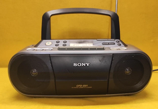 SONY CFD-S01 GHETTO Blaster Boombox CD Player, AM/FM Radio, Cassette ...