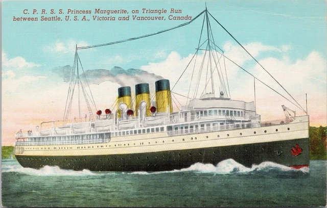 SS 'PRINCESS MARGUERITE' Ship Seattle Victoria Vancouver Unused ...