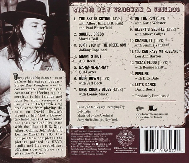 STEVIE RAY VAUGHAN Solos, Sessions and Encores (CD) EUR 12,25 - PicClick FR