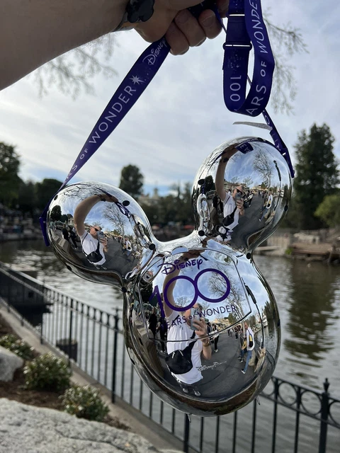 DISNEY PARKS 100 Year Anniversary Popcorn Bucket Disneyland Silver ...