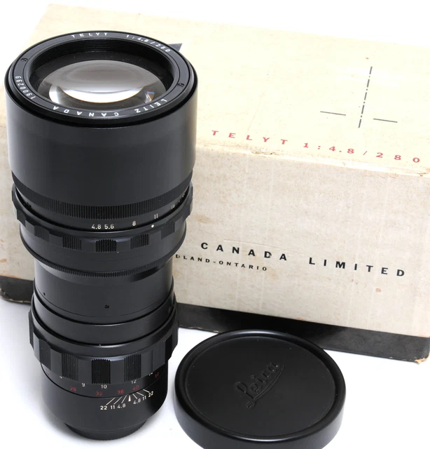 LEITZ CANADA 4.8/280MM Telyt boxed 11912F Visoflex mount lens Leica £ ...