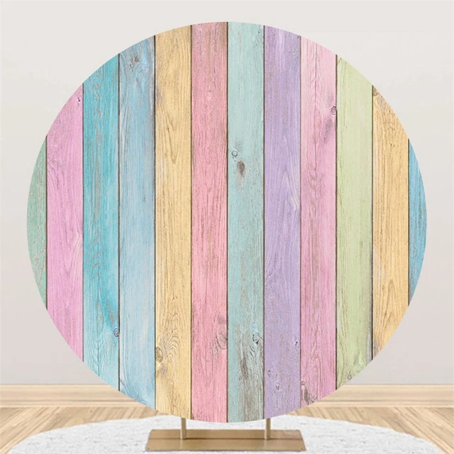 CIRCLE RAINBOW COLOR Wooden Happy Birthday Backdrop $37.90 - PicClick AU