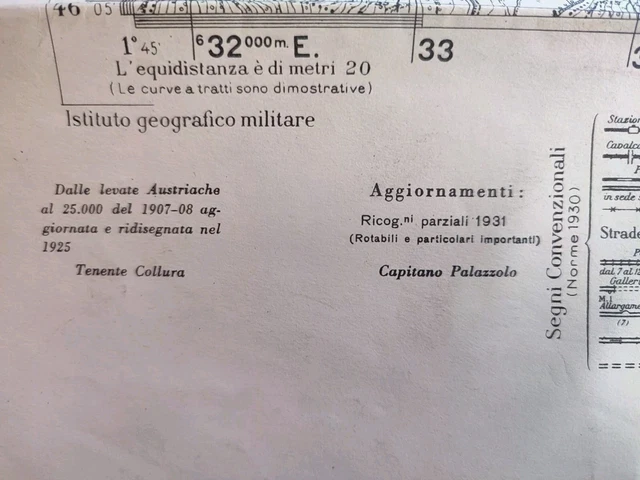 MAPPA CARTINA GEOGRAFICA Pinzolo 1931 Istituto geografico Militare EUR ...