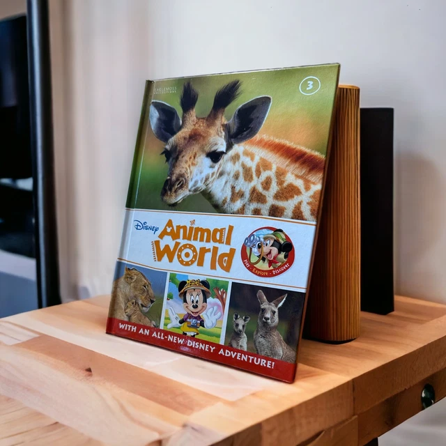 DISNEYS ANIMAL WORLD 3 Baby Lionesses / Gifaffes / Kangaroos Book Kids ...