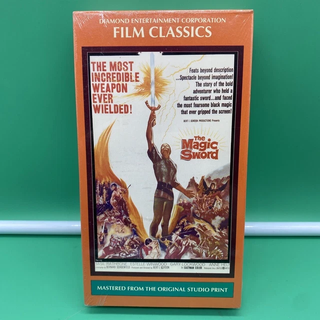 NEW THE MAGIC Sword Film Classics VHS Basil Rathbone Diamond ...