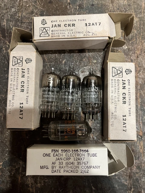 RAYTHEON 12AX7 , Ken Rad 12AT7 NOS NIB JAN / JRP Military Stock £79.60 ...