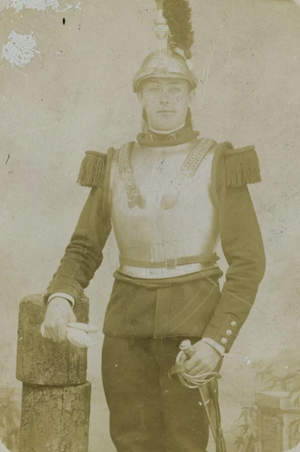 FRANCE MOURMELON LE Grand Military Cuirassier Uniform Cabinet Photo ...