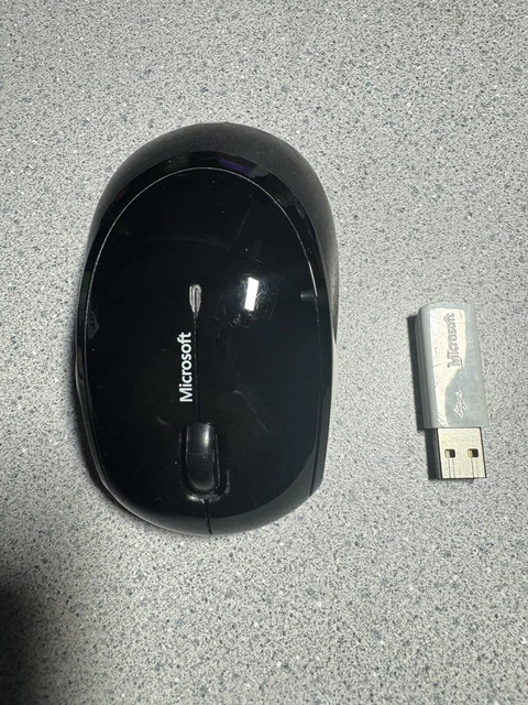 MICROSOFT WIRELESS MOUSE 5000 Optical & Laser 1387 w/ USB Dongle $24.99 ...